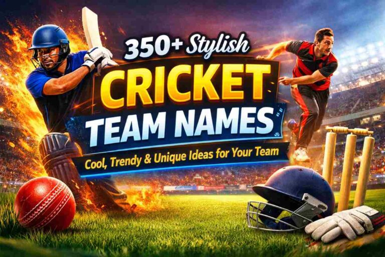 350+ Stylish Cricket Team Names (Cool, Trendy & Unique Ideas)